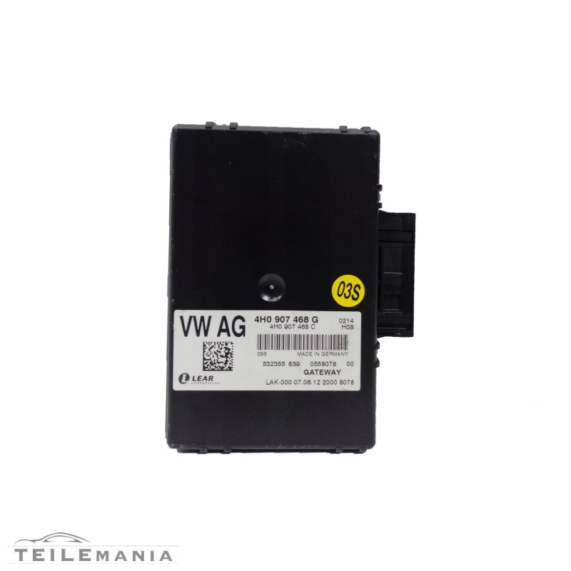 Original Audi Gateway control unit 4H0907468G 12 months guarantee, 99,00